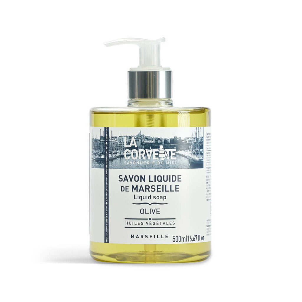 Savon liquide de Marseille OLIVE – 500ml | La Corvette