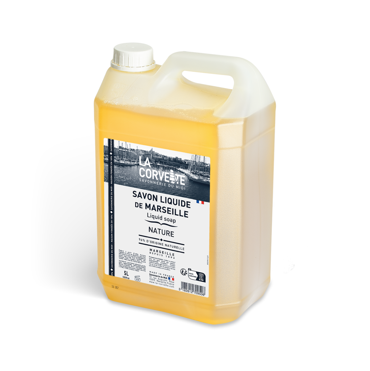 Savon liquide de Marseille NATURE – 5L | La Corvette